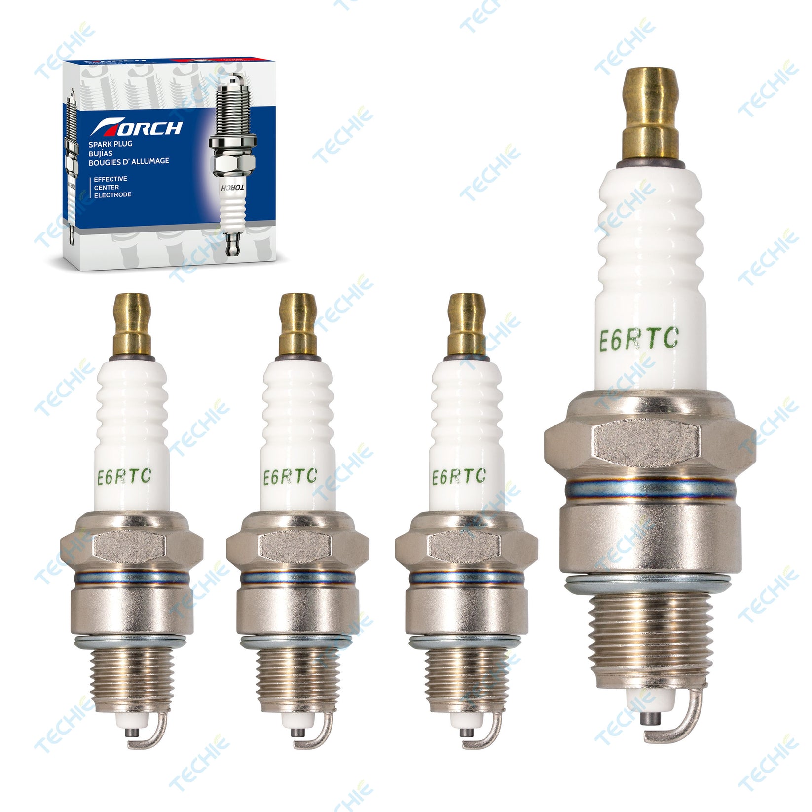 TORCH E6RTC Spark Plug Replace for NGK 7022 BPR6HS, Bosch WR7BC, Champ ...