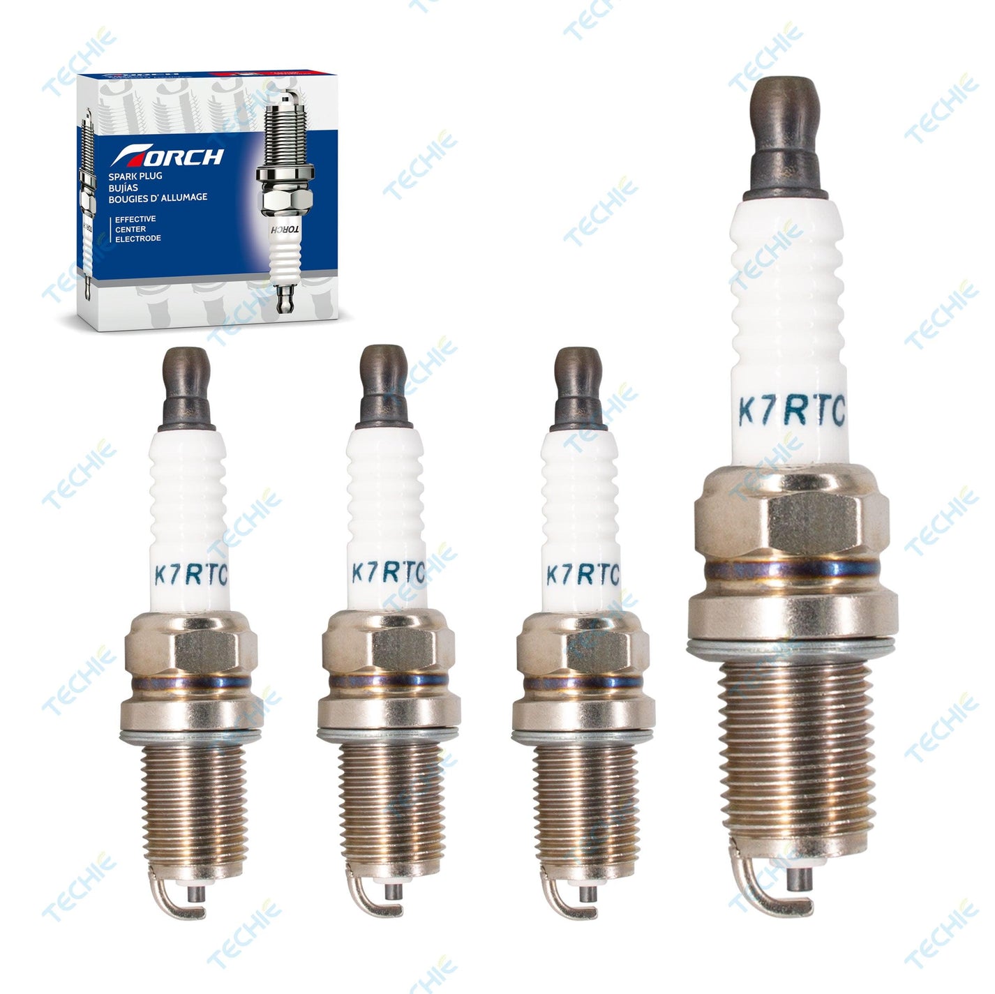 TORCH K7RTC Spark Plug Replace for NGK 6364/BKR6ES 2330/BCPR6ES, Champ ...