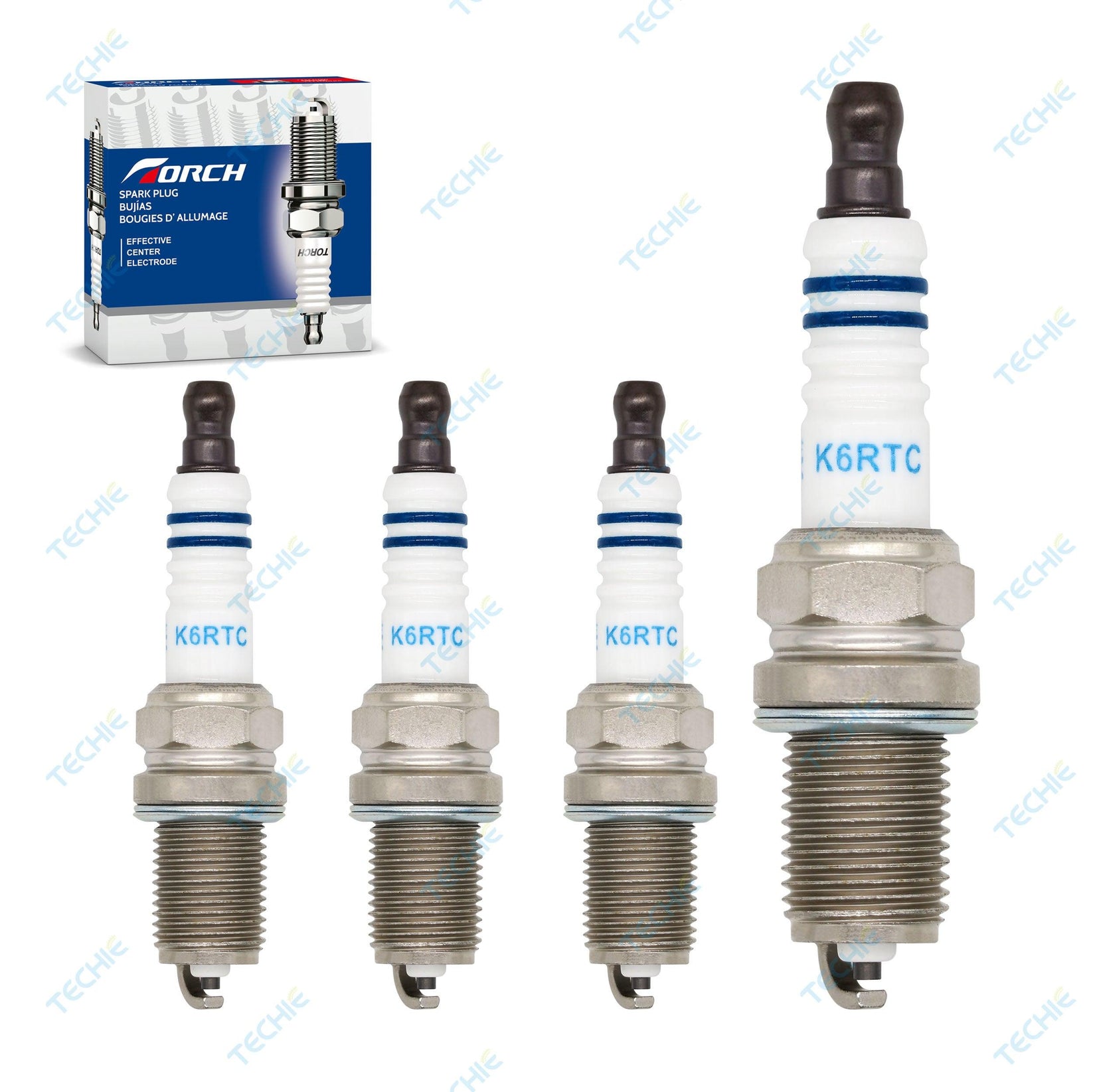 TORCH K6RTC Spark Plug Replace for Champion RC12YC, NGK BKR6ES, Kohler ...