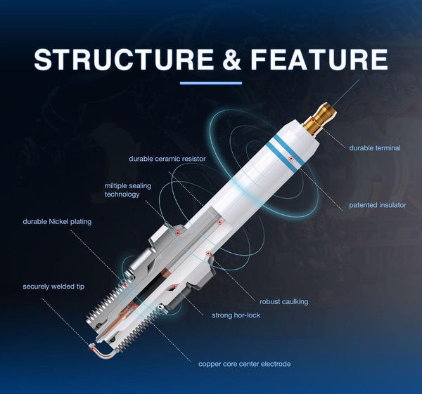 TORCH A7TC Spark Plug Replace for NGK 4549/CR7HSA 4629/C7HSA, for CHAM ...